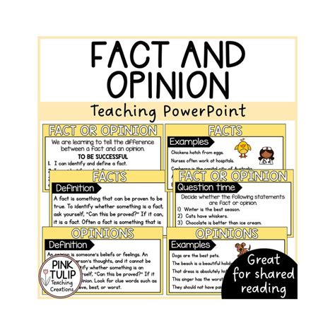 Fact And Opinion Powerpoint Guided Teaching Etsy