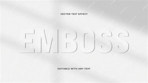 Premium Vector White Emboss 3d Editable Text Effect With Grain