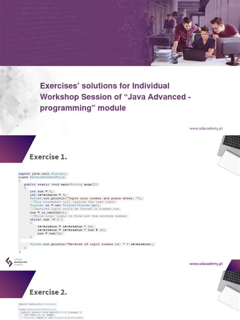 solutions individual workshop session java advanced coding pdf
