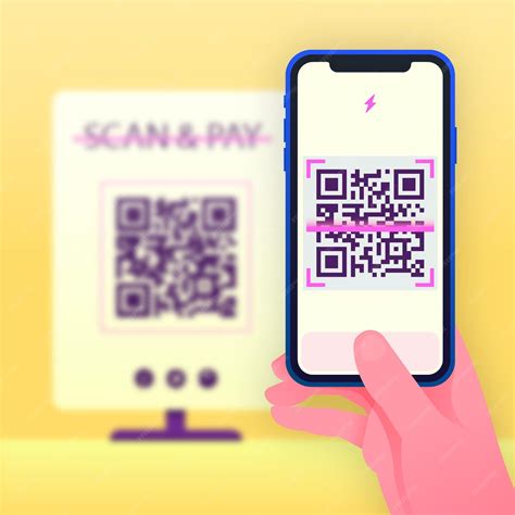 스마트 폰으로 Qr 코드를 스캔하는 사람 무료 벡터