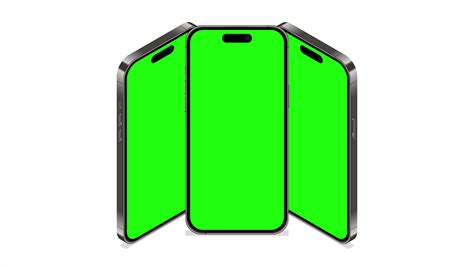Smartphone Animated Mockup With Green Screen Realistic Smartphone Mockup Isometric Smartphone