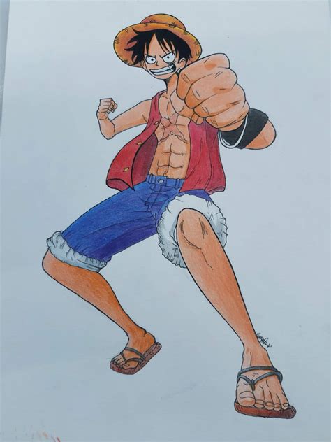 Tentei Desenhar E Pintar O Luffy Desenhos ⭐⭐⭐⭐ Amino