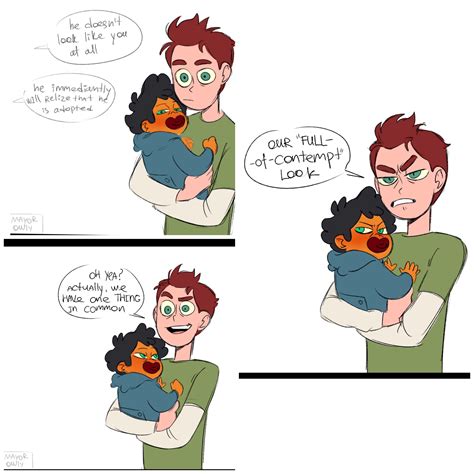 A Comic Strip With Two Men Hugging Each Other And One Is Holding A Small Cat