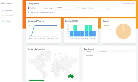 Viewing Analytics Media Control Panel