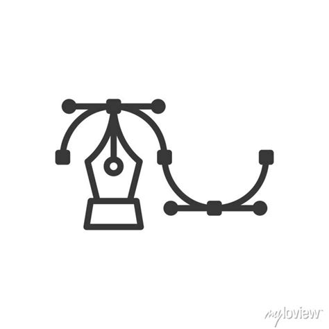 Pen Tool Cursor Icon Symbol Template Black Color Editable Simple Posters For The Wall • Posters