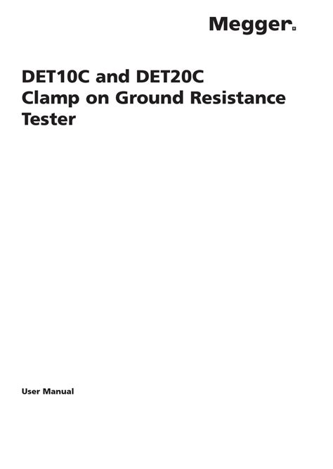 MEGGER DET C USER MANUAL Pdf Download ManualsLib