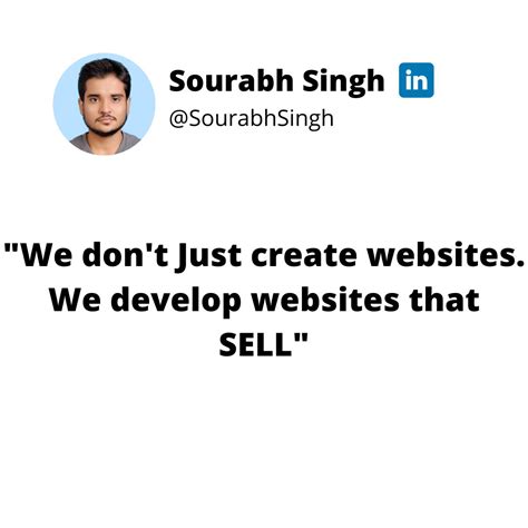 sourabh singh on linkedin we don t just create websites we develop