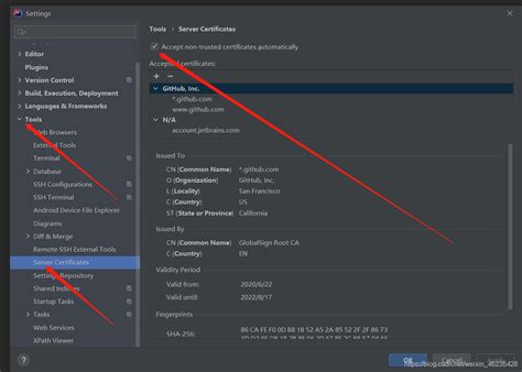 关闭idea证书信任提示 the accepted certificate will be saved in truststo csdn博客