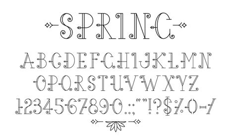 Gothic Font Retro Medieval Type Tattoo Typeface Vector Image