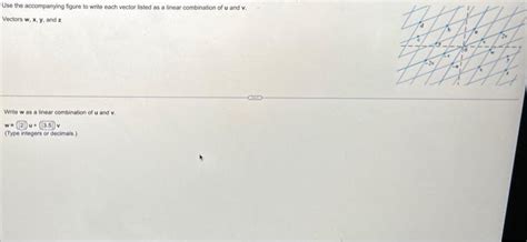 Solved Use The Accompanying Figure To Write Each Vector Chegg Com
