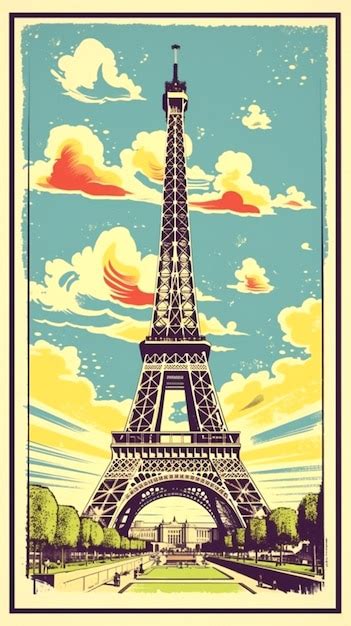 Premium AI Image The Eiffel Tower On A Sunny Day