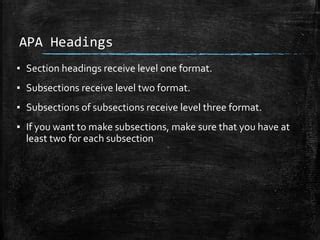APA Formatting Header Basics PPT