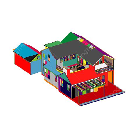 집 건물 건축 개념 그림 청사진 또는 와이어 프레임 스타일 집 배경 삽화 Png 일러스트 및 벡터 에 대한 무료 다운로드