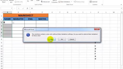 advanced excel in marathi data validation lecture 39 youtube