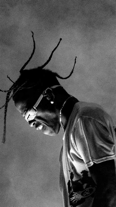 Travis Scott Wallpaper 4k Monochrome Live Concert 5k
