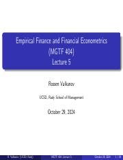 Understanding Multifactor Models In Empirical Finance Course Hero