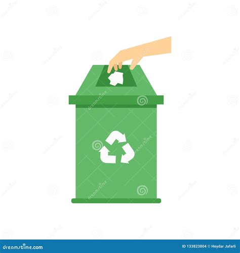 Recycle Bin Icon Vector Sign And Symbol Isolated On White Background