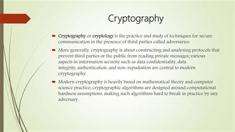 Cryptography Using Probability Pptx Information And Network