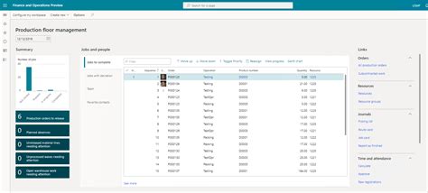 Production Floor Management In Microsoft Dynamics 365
