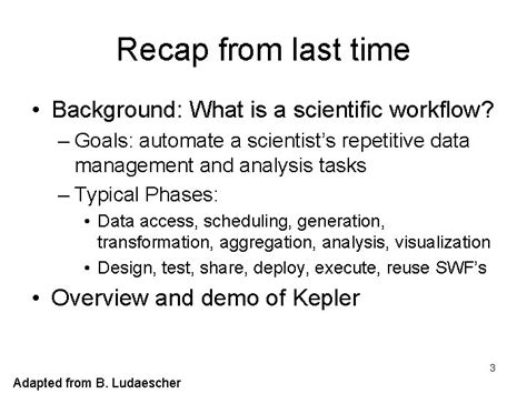 Scientific Workflows Overview More Background On Workflows Kepler