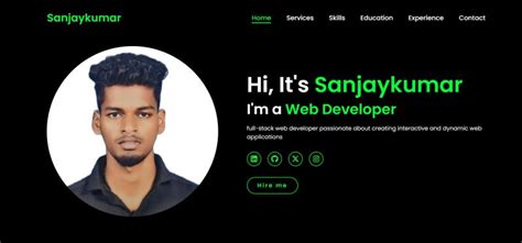 Webdevelopment Portfolio Fullstack Html Css Sanjay Kumar