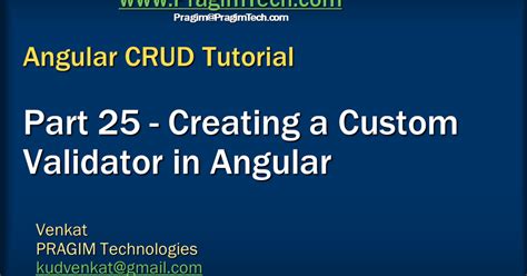 Sql Server Net And C Video Tutorial Angular Custom Validator