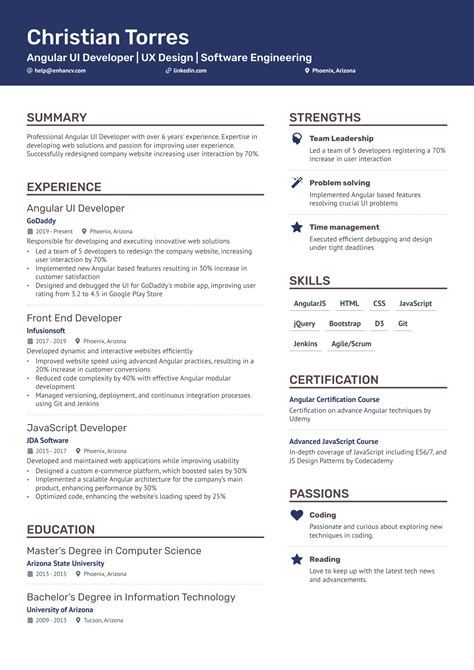 10 Ui Developer Resume Examples And Guide For 2025