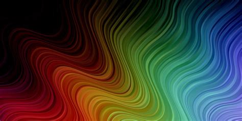 Dark Multicolor Vector Texture With Curves Colorful Abstract Illustration With Gradient Curves