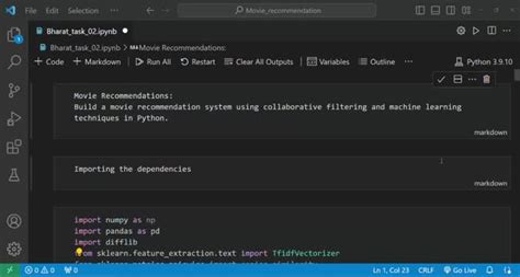 Completed Task 2 At Bharatintern In Machine Learning Danish Pinjari Posted On The Topic Linkedin