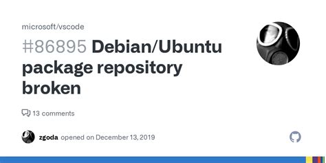 Debian Ubuntu Package Repository Broken Issue Microsoft Vscode GitHub