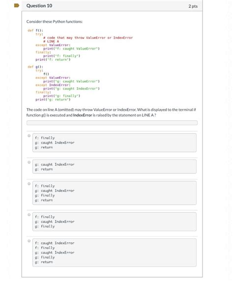 Solved Question 8 2 Pts Consider These Python Functions Def