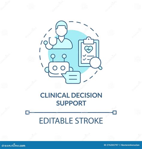 Clinical Decision Support Turquoise Concept Icon Stock Vector