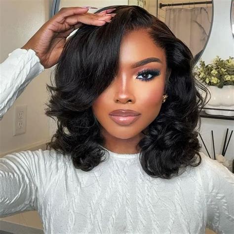 Short Cut Layered Human Hair Wigs Human Hair Wigs Short Bob Wigs