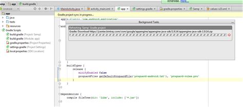 Android Gradle Sync With Appengine Sdk Is Never Ending Stack Overflow