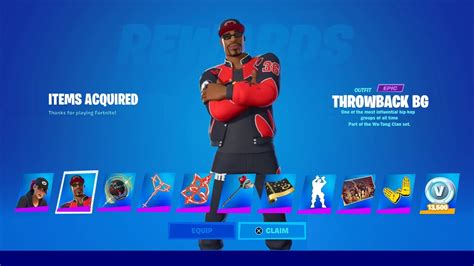 How To Get Throwback BG Skin B R I T E Skin Wu Tang Clan In Fortnite Wu Tang Is Forever