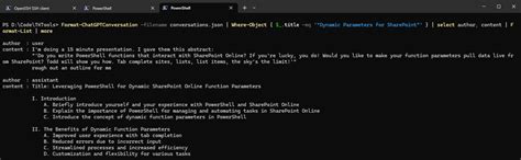 powershell function to extract chatgpt conversations todd klindt s office 365 admin blog