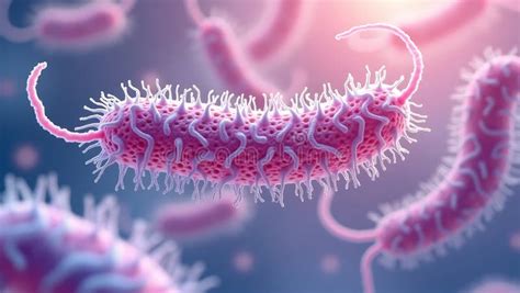 Examining Bacterial Cells Under Microscope Revealing Cellular Structure And Organisms Stock