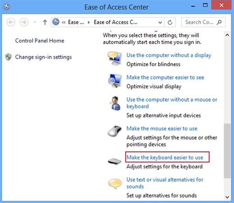 How To Turn On And Turn Off Filter Keys In Windows 8 And 7