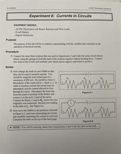 Solved A AC DC Electronics Laboratory Experiment Chegg Com
