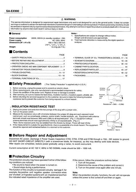 TECHNICS SA EX Service Manual Immediate Download