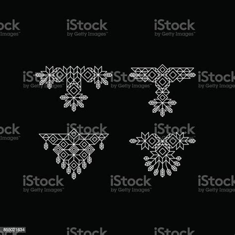 빈티지 장식 요소입니다 라인 아트 디자인 초대장 포스터 배지 대 한 선형 요소입니다 기하학적 스타일입니다 화려한 디자인