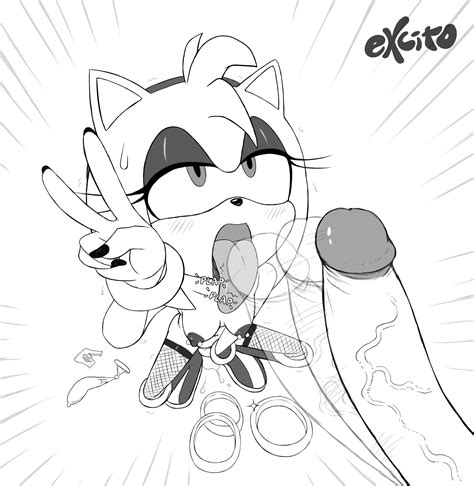 Rule 34 2017 2d Amy Rose Bangs Barbell Piercing Black Eyeshadow Black