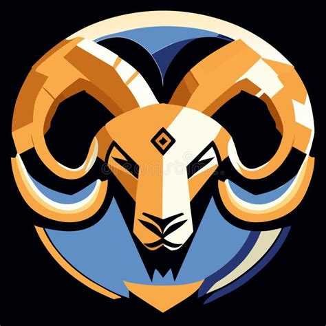 Mascot Design With Head Of A Ram Vector Illustration Stock Vector Illustration Of Bighorn
