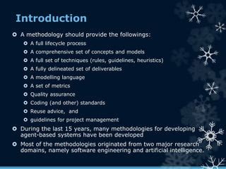 Chapter Agent Oriented Software Engineering Ch Agent Methodology Agent Methodology PPT