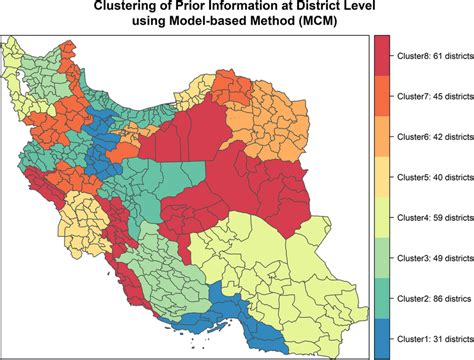 Geographic Distribution Of 8 Clusters Identified By The Model Based