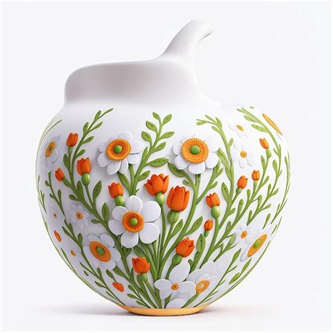 Premium Ai Image Beautiful Modern Ceramic Flower Vase With Decorative