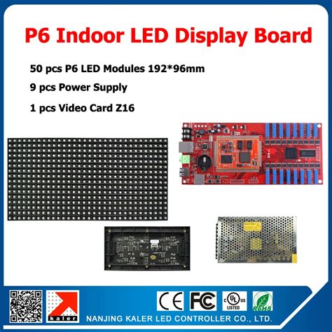 Led Display Full Color Panel P6 Indoor Led 1 8 Scan SMD 3in1 RGB 192 96mm Led Display 50pcs P6