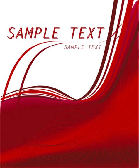 Abstract Flat Red White Wavy Background Design Template Vector Copy Stock Vector Image By