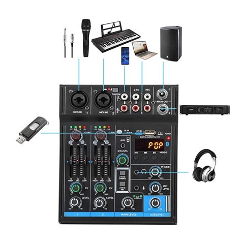 Mini Mixer Digital Portable Sound Mixing Console W Vicedeal