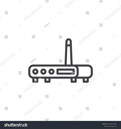 Wifi Router Line Icon Linear Style Stock Vector Royalty Free